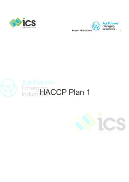 HACCP Plan Example 1 - Seaweed Industry Hub